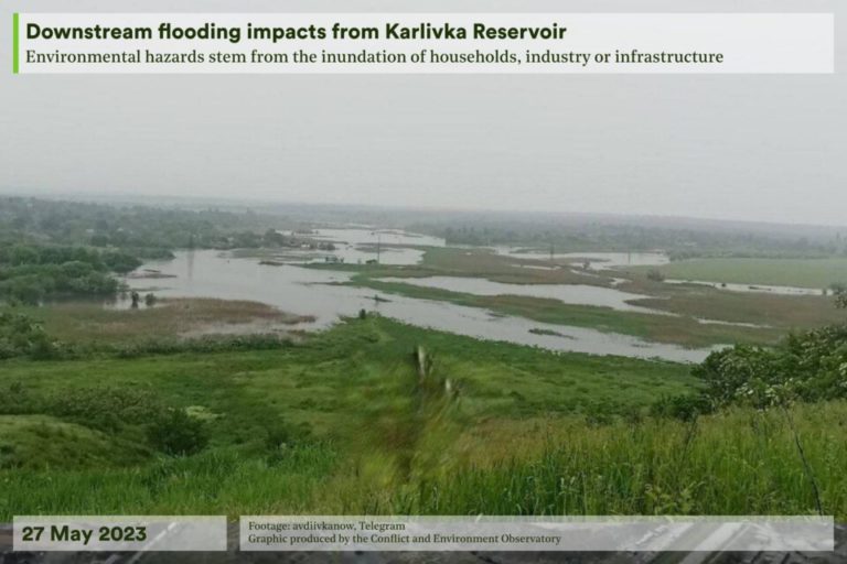 Examples of environmental harm in Ukraine: Karlivka Reservoir dam - CEOBS